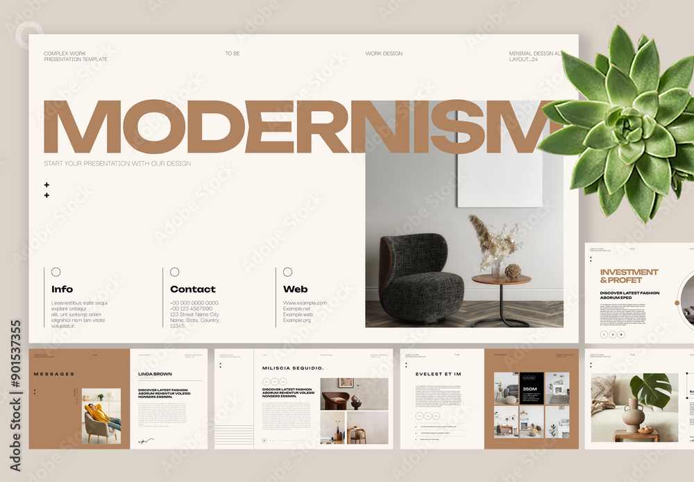 Modernism Presentation Template Stock Template | Adobe Stock