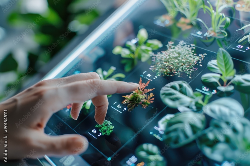 Schedule A digital interface showing a plant care schedule with ...