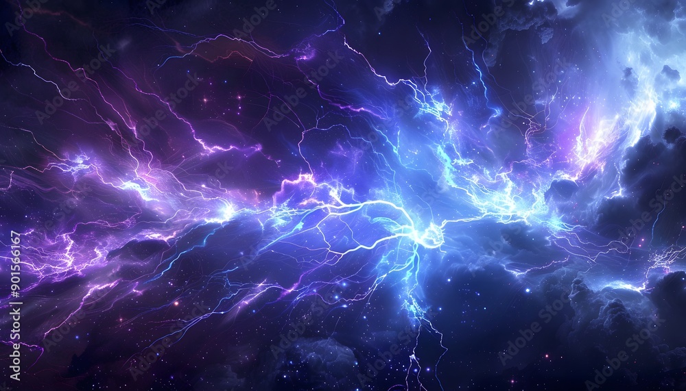 Powerful electrical round discharge hitting from side to side realistic ...