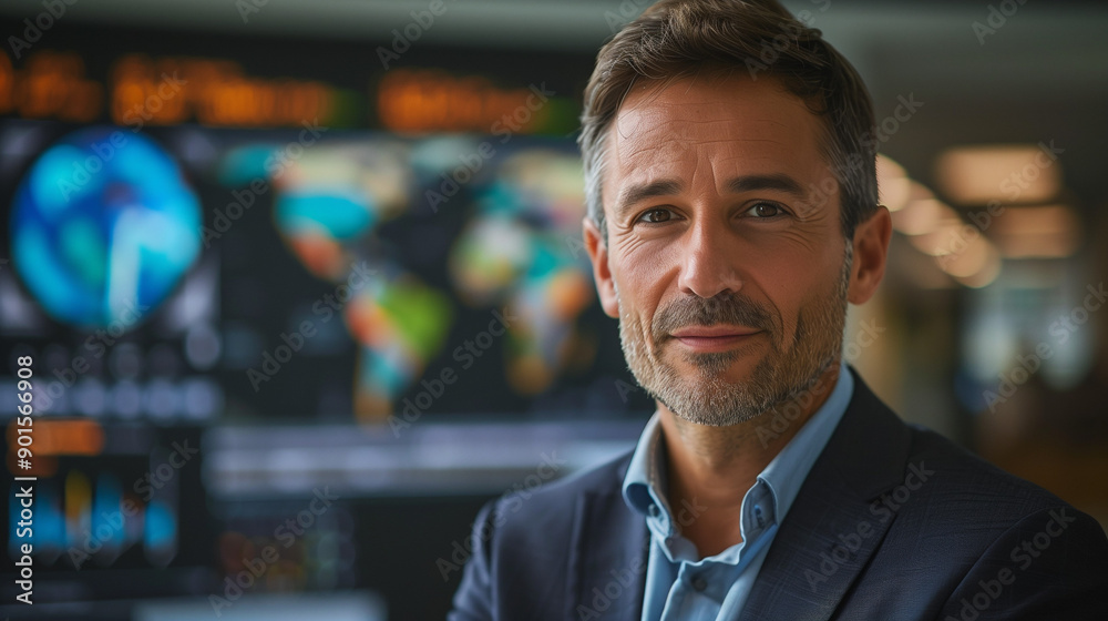 High-resolution image of a meteorologist in professional gear ...