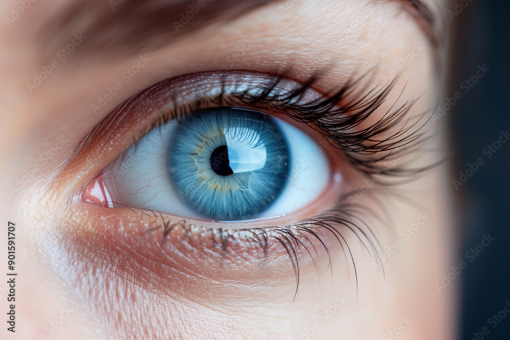 Macro photograph of the human eye. Design for medical magazines ...