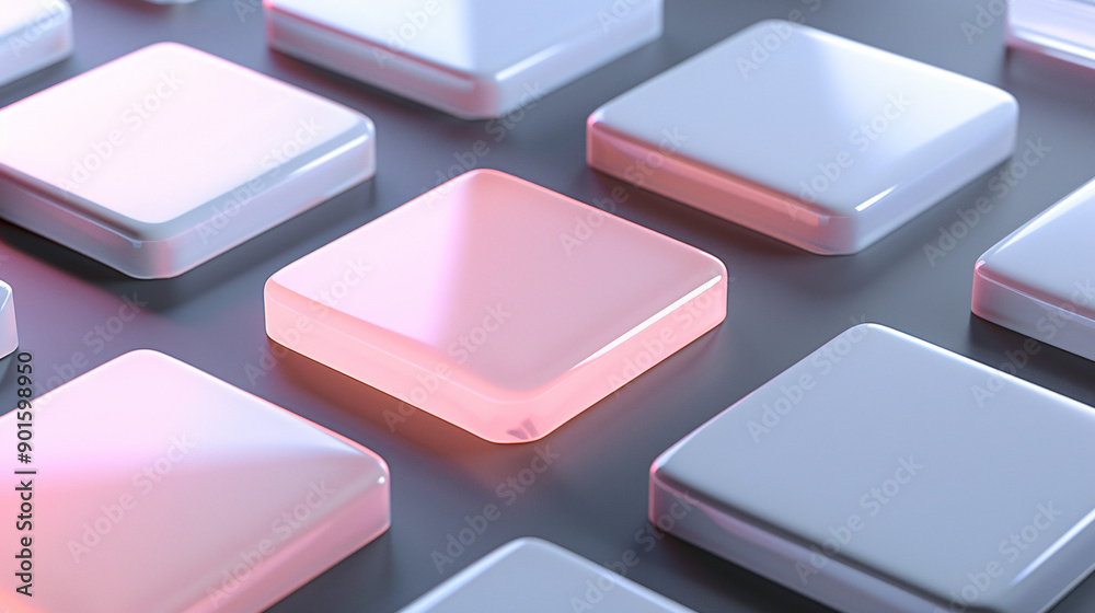 An elegant and modern tech layout with frosted glass highlights in ...