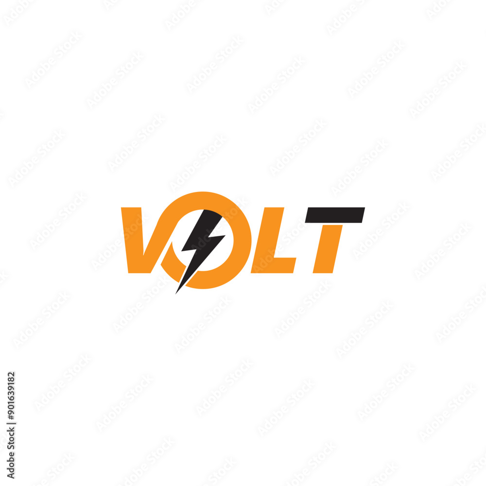 volt wordmark logo, volt electrical logo, lightning logo, voltage logo ...