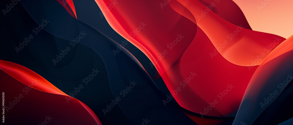 Abstract Red and Dark Blue Background, Wallpaper. Dynamic Color ...