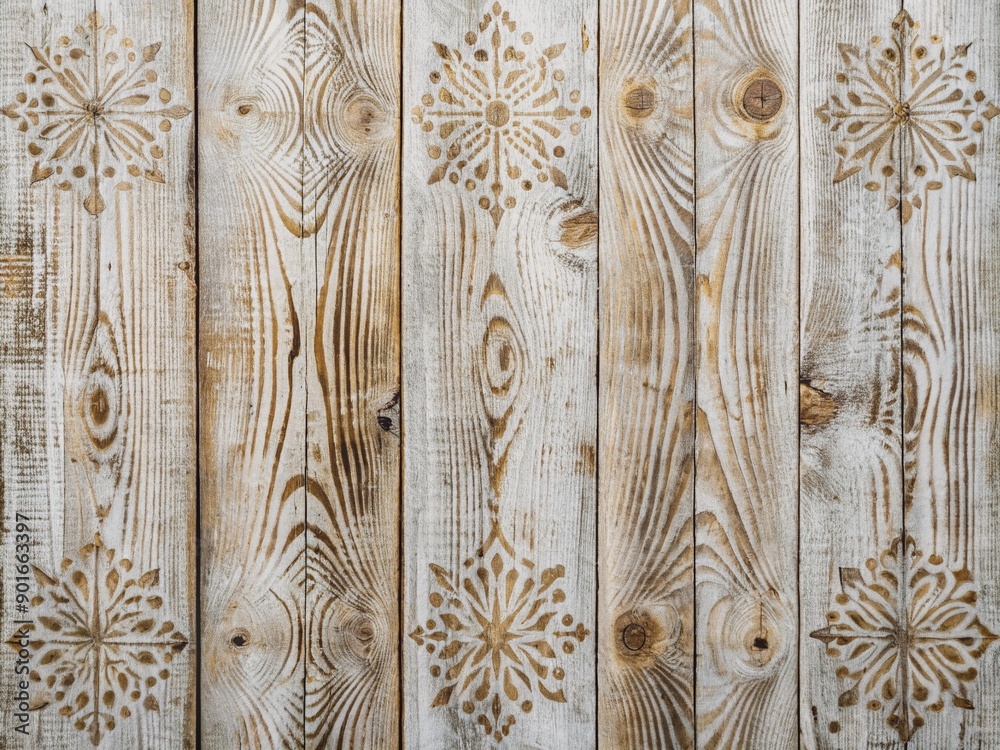 Rustic white wood texture background surface with intricate old natural ...