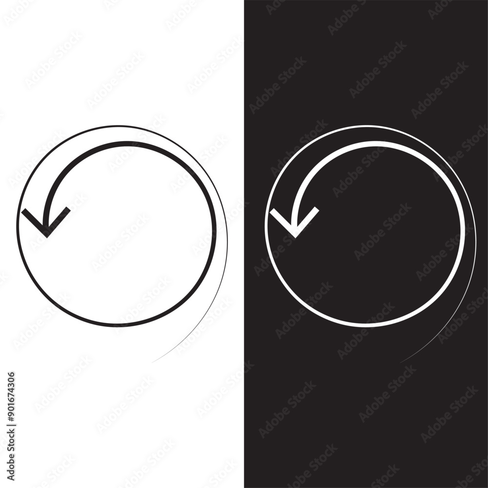 Semicircular thin arrow. Rounded curved shape. The semi circle arrow is ...