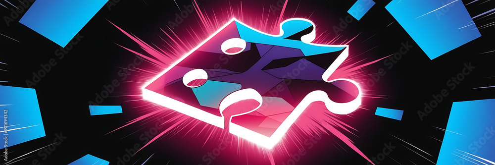 dark puzzle pieces scattered, close-up jigsaw puzzle pieces floating ...