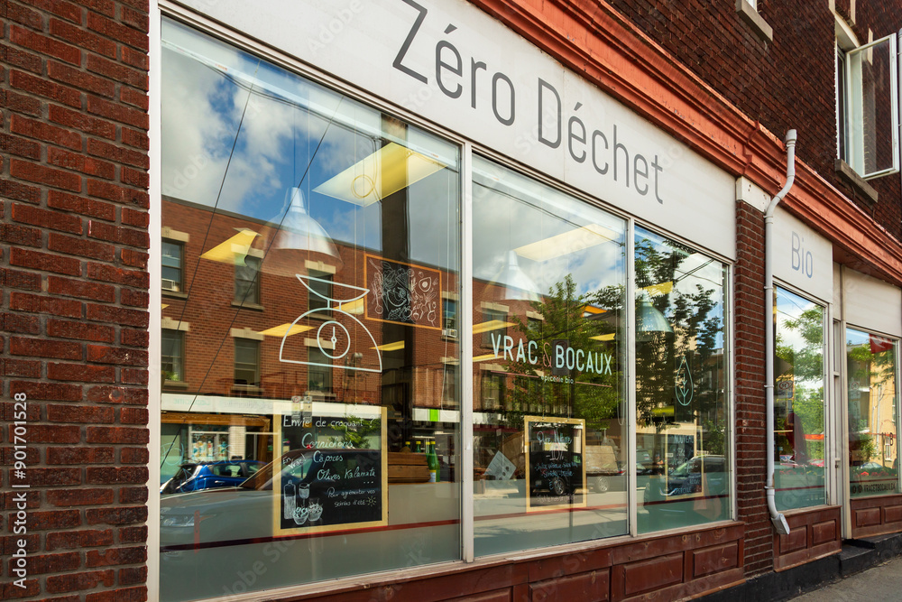 Montreal, Quebec, Canada, July 20, 2024 - The Vrac & Bocaux zero waste ...