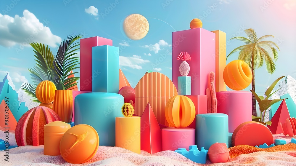 The brightest and most beautiful 3D graphics resources, background ...