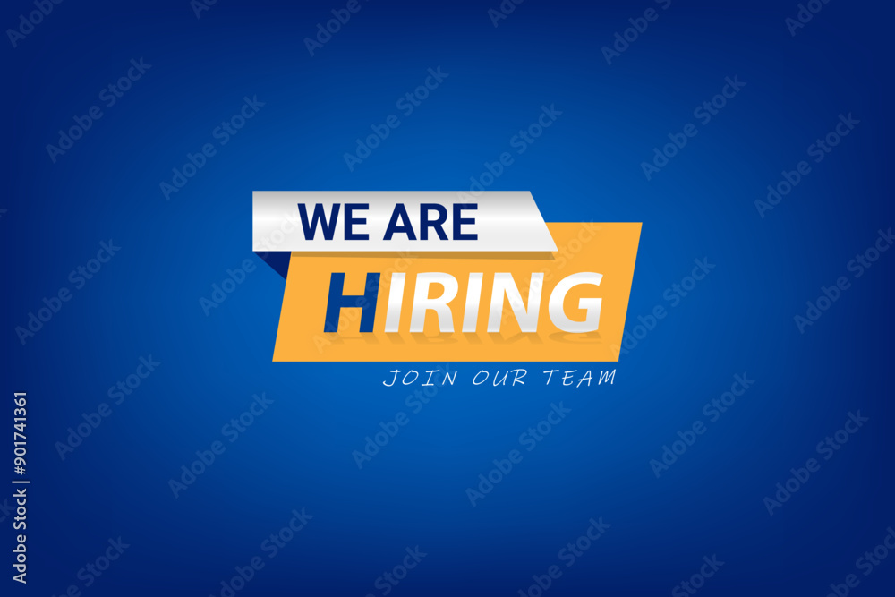 Vector we are hiring banner. Hiring recruitment design. We are hiring join our team announcement ...