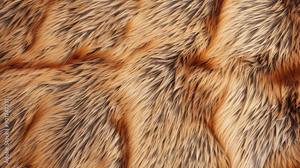 Detailed 3D texture of beaver fur with rich colors animal themed sleek ...
