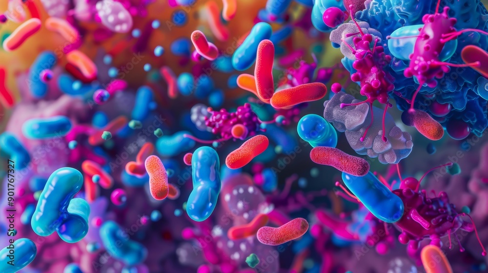 High-resolution, scientifically accurate artwork of Lactobacillus ...