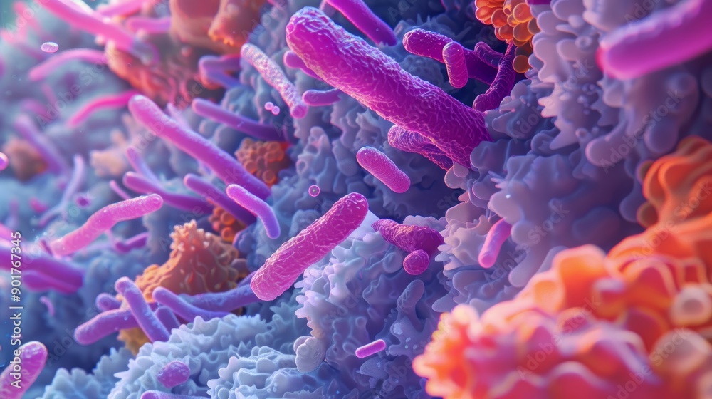 High-resolution, scientifically accurate artwork of Lactobacillus ...