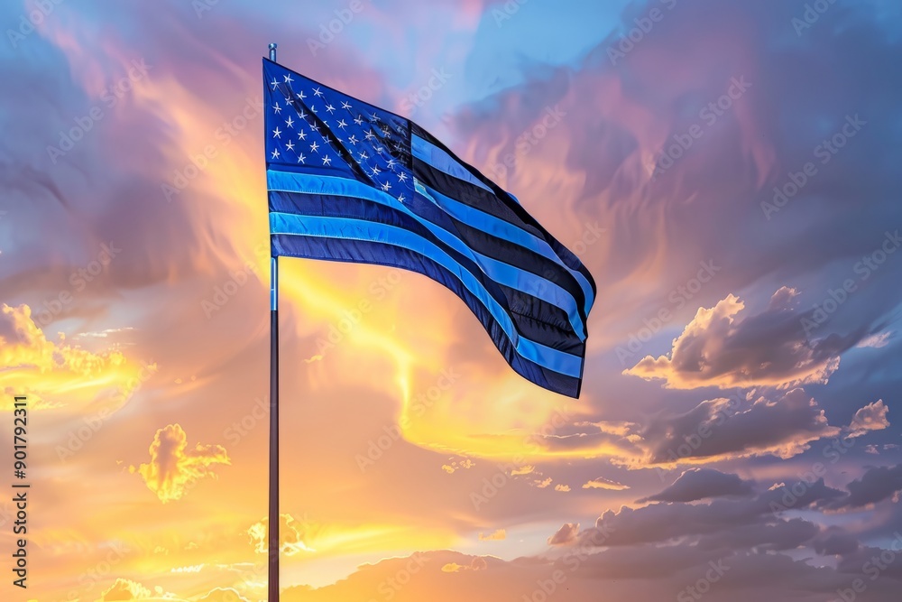 Thin Line First Responder American Flag Thin Line First Responder flag ...