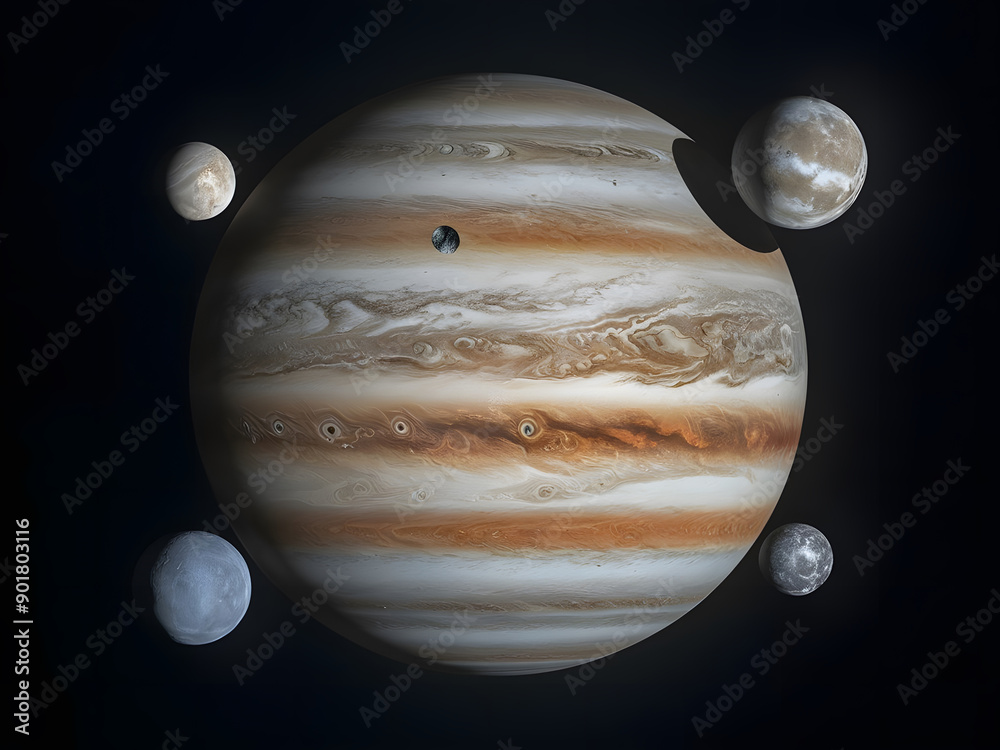 Júpiter, el planeta más grande de nuestro sistema solar, con cuatro de ...