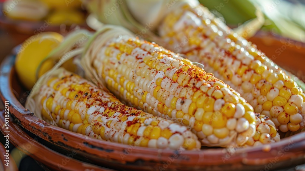 Esquites Mexican Street Food of Corn Kernels with Mayonnaise Sour Cream ...