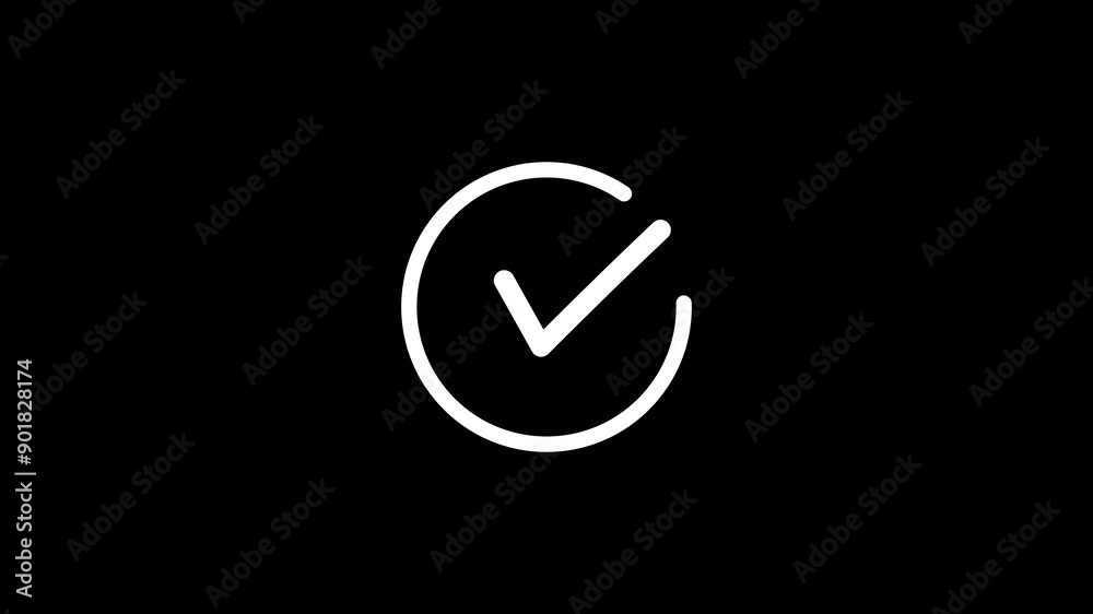 Dynamic Check Mark Icon Animation – Seamless Transition and Bold Design ...