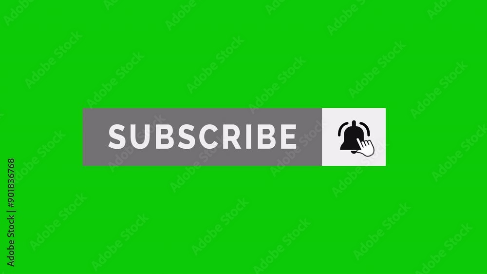 Social media icon subscribe and bell animation isolated by the alpha ...