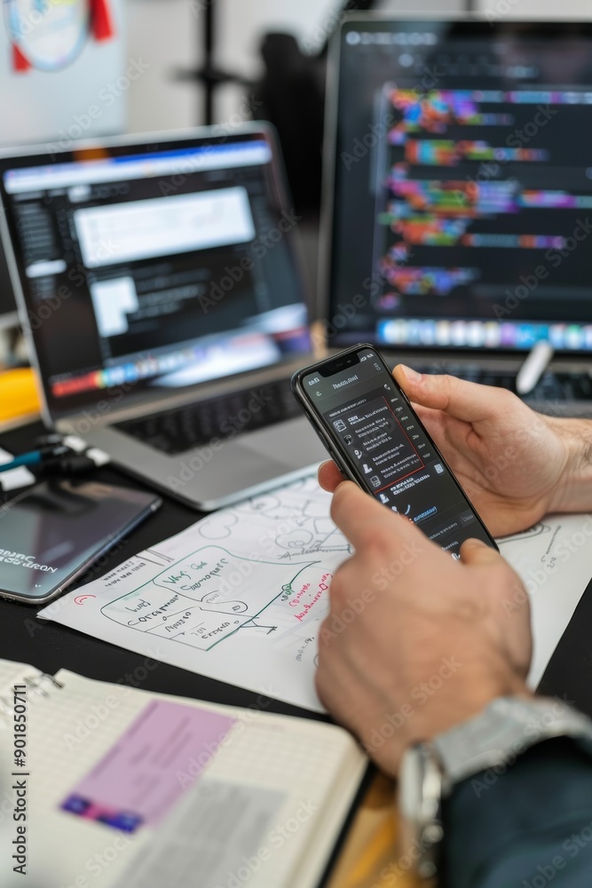 Professional Software Developer Testing Mobile Application in Modern ...