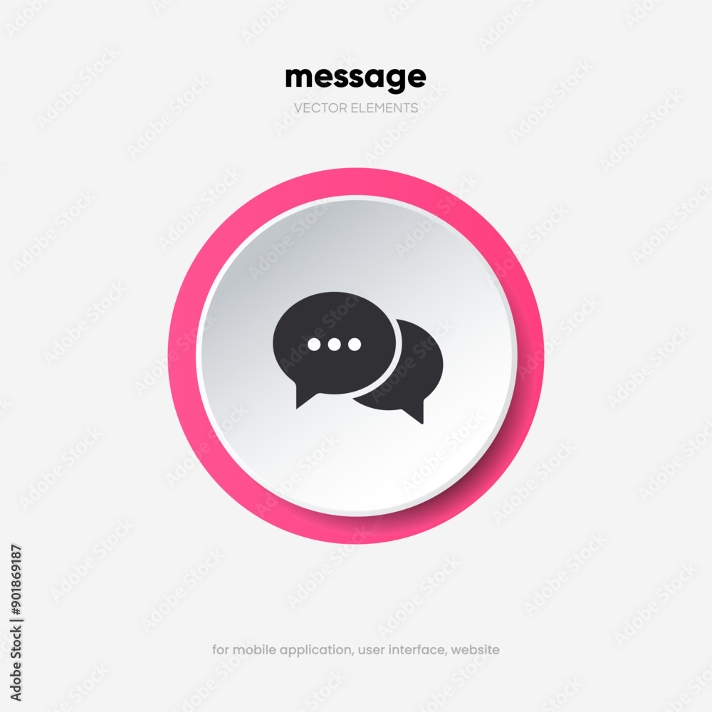 New message notification concept on realistic smartphone mockup. New ...