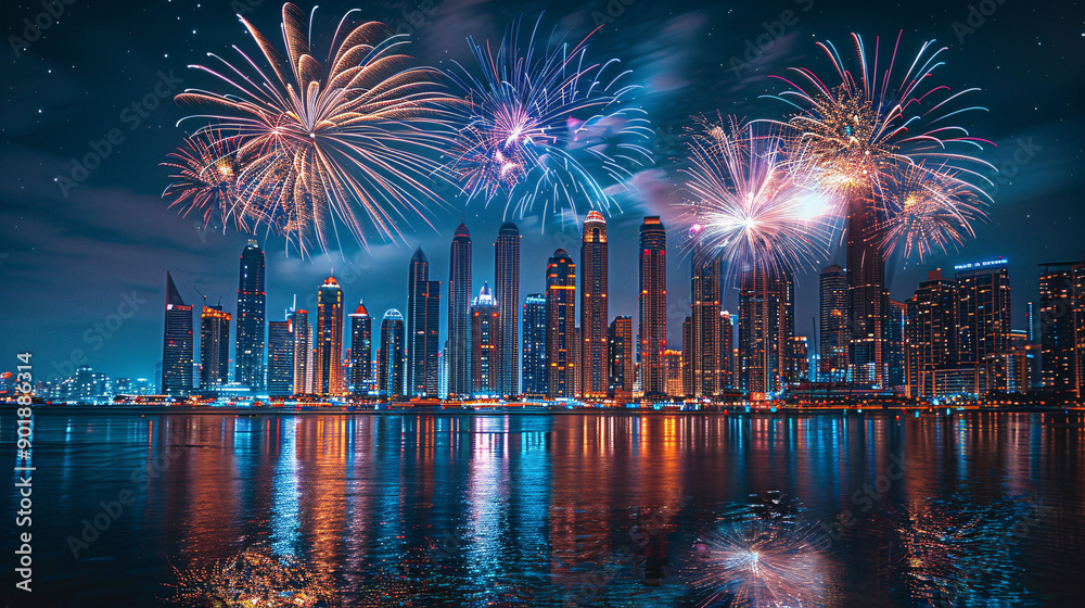 Dubai Fireworks Extravaganza: A symphony of light explodes over the ...