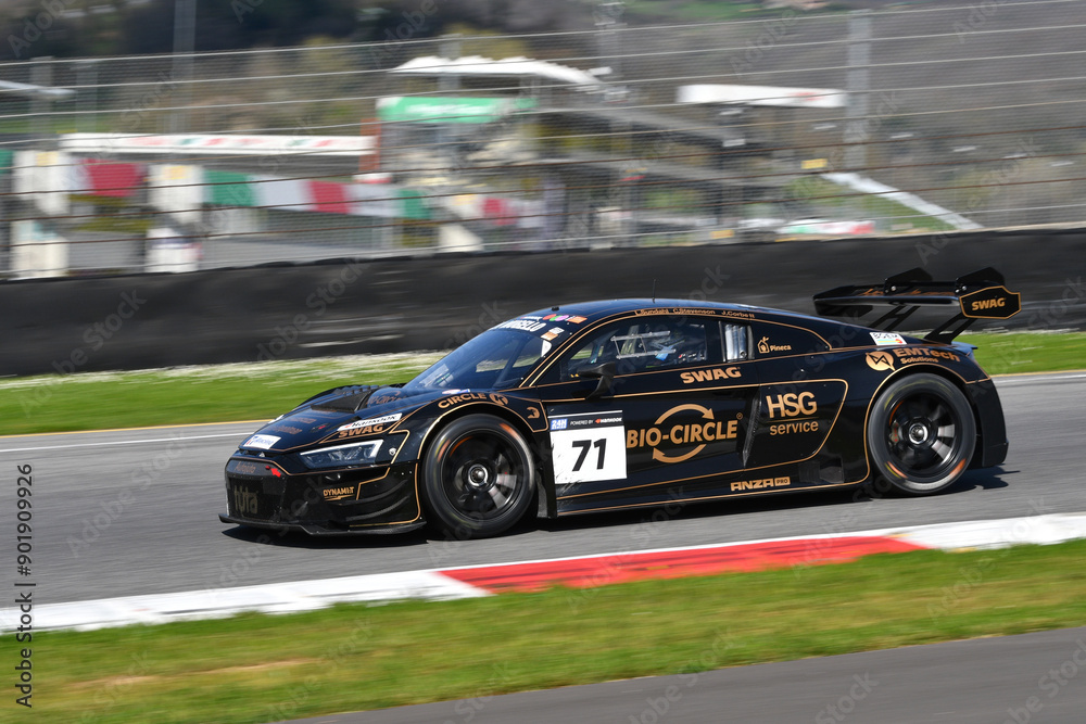 Scarperia, 23 March 2024 Italy: Audi R8 LMS GT3 EVO II of Team Juta ...