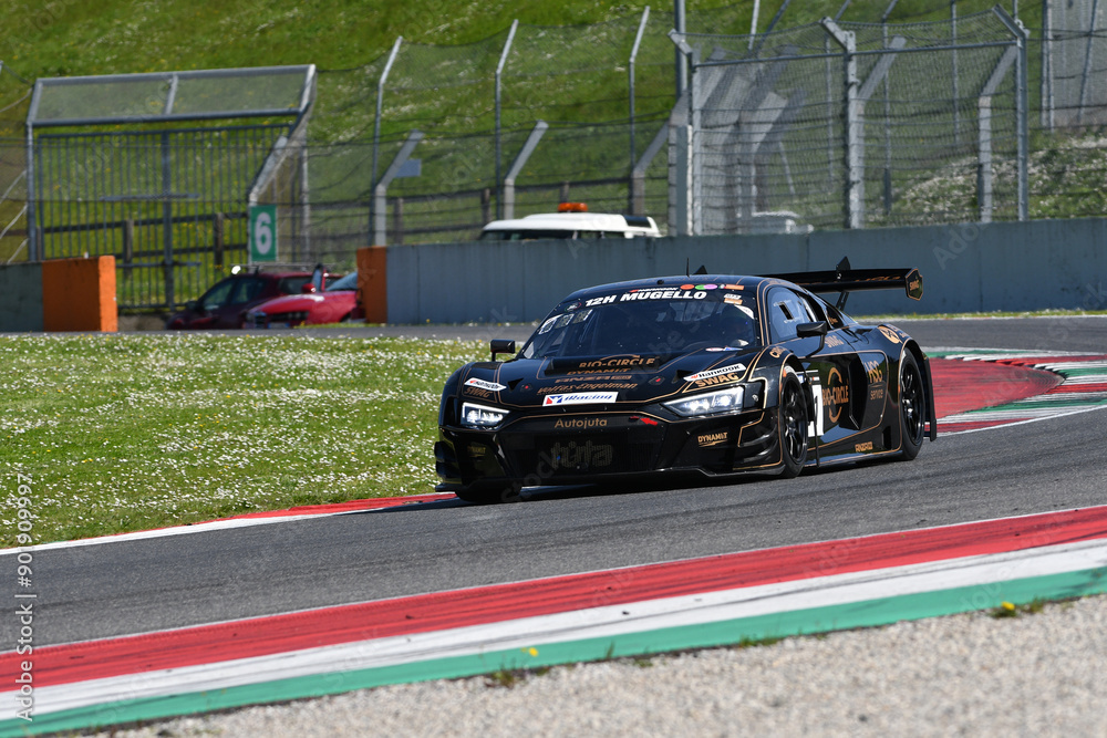 Scarperia, 23 March 2024 Italy: Audi R8 LMS GT3 EVO II of Team Juta ...