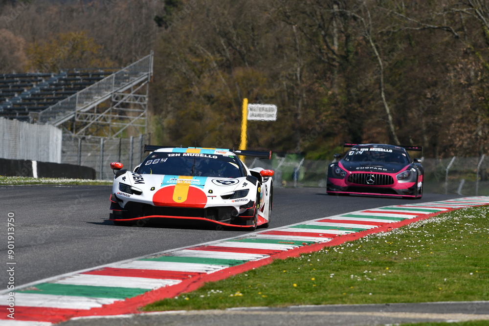 Scarperia, 23 March 2024 Italy: Ferrari 296 GT3 of Team Boem by Kessel ...
