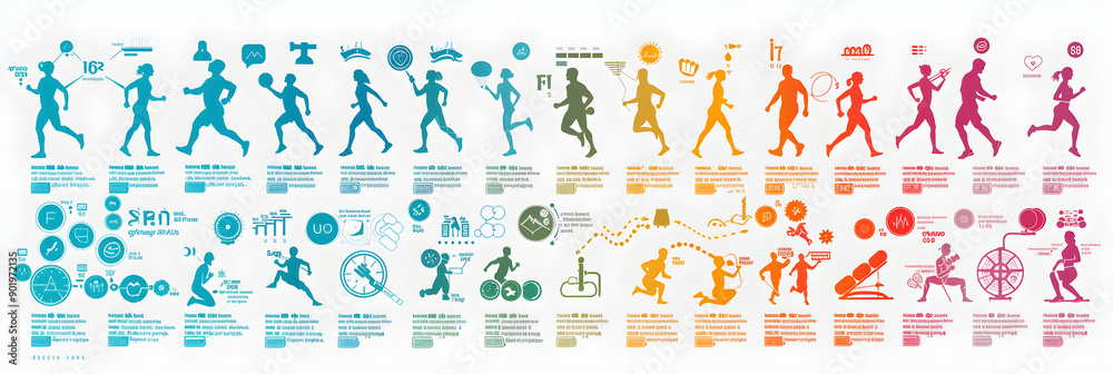 Comprehensive Weekly Exercise Routine Chart with Motivational Tips and ...