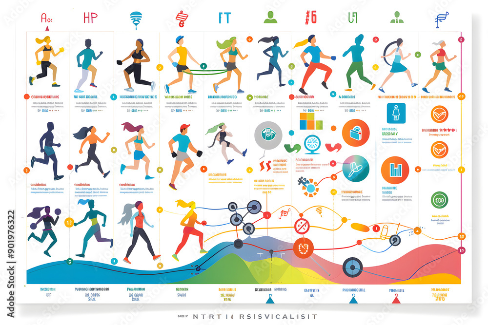 Comprehensive Weekly Exercise Routine Chart with Motivational Tips and ...
