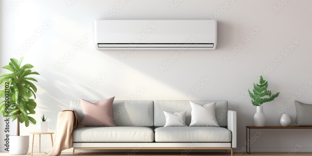 generic air purifier or AC conditioner split unit temperature control ...