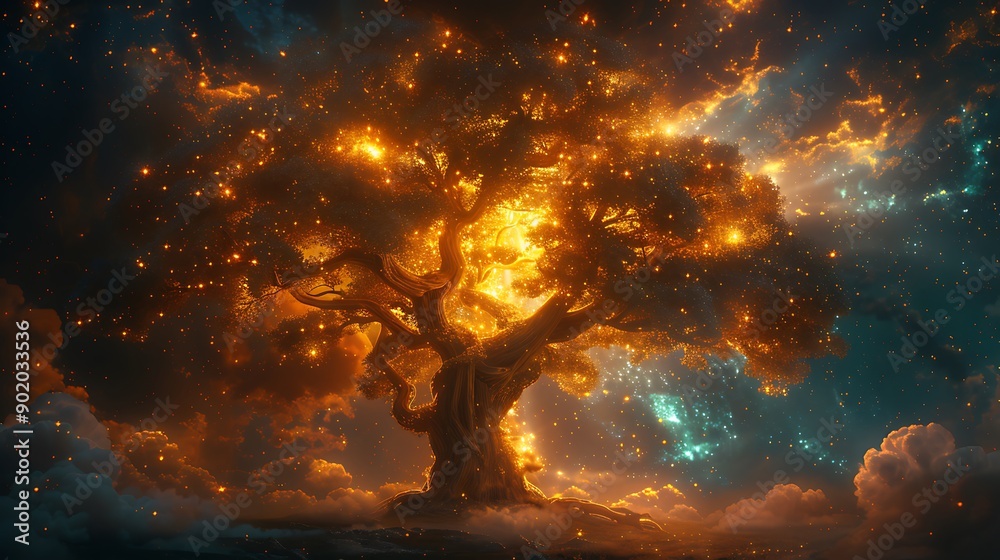 Foto de Aweinspiring depiction of the Norse myth of Yggdrasil the world ...