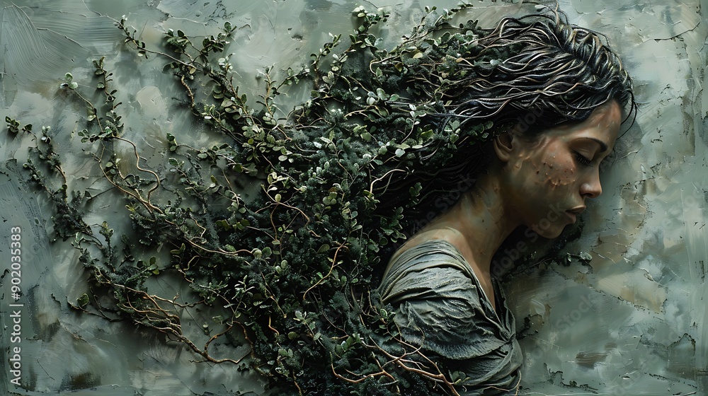 Enchanting portrayal of the mythological Greek nymph Daphne ...