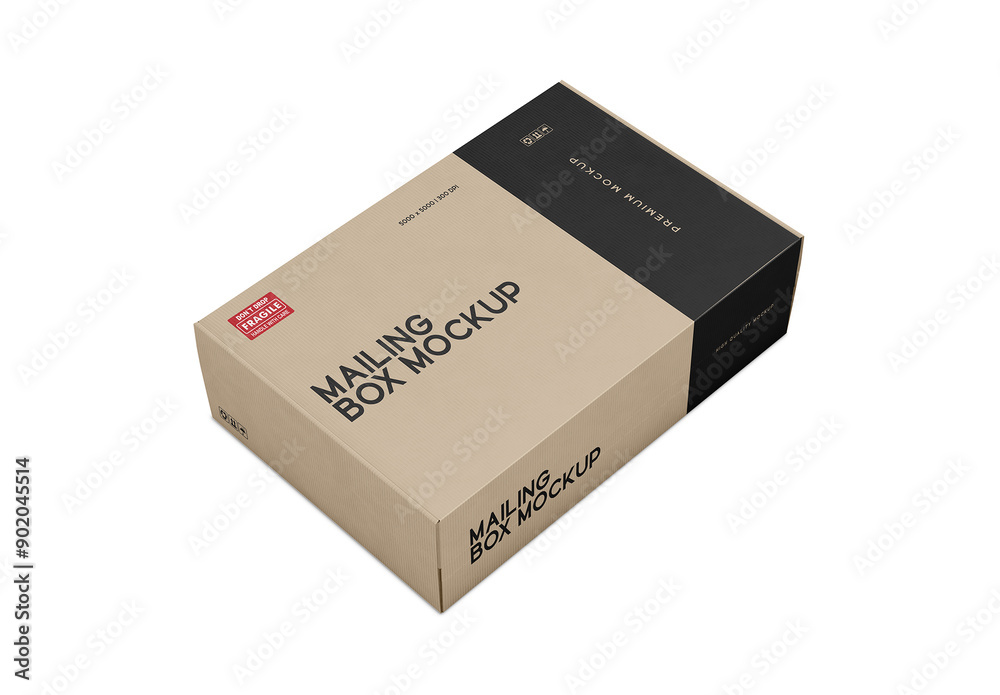 Cardboard Box Mockup Stock Template | Adobe Stock
