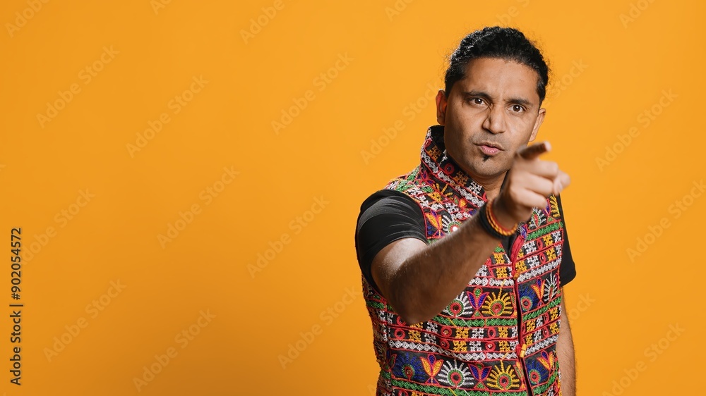 Disappointed indian man admonishing friend over debacle, isolated over ...