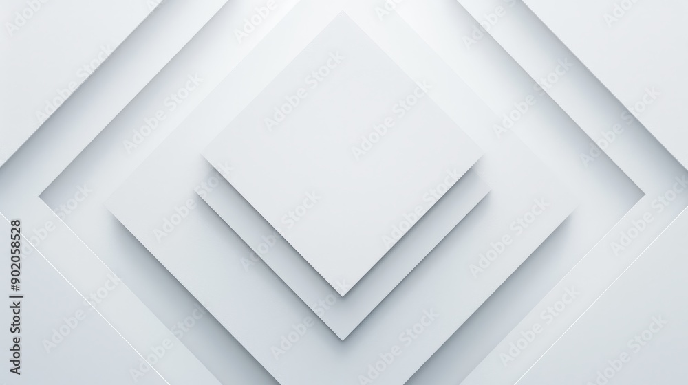 Minimalist white background with simple geometric shapes and clean ...