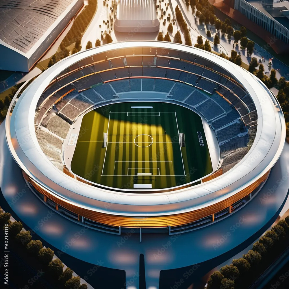 The Grand Stage of the 2024 Olympics: Iconic Stadium Stock Photo ...