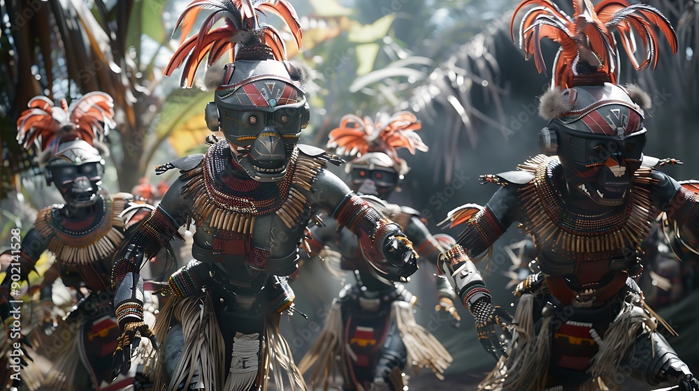 Traditional Papuan dances reimagined with robots in traditional ...