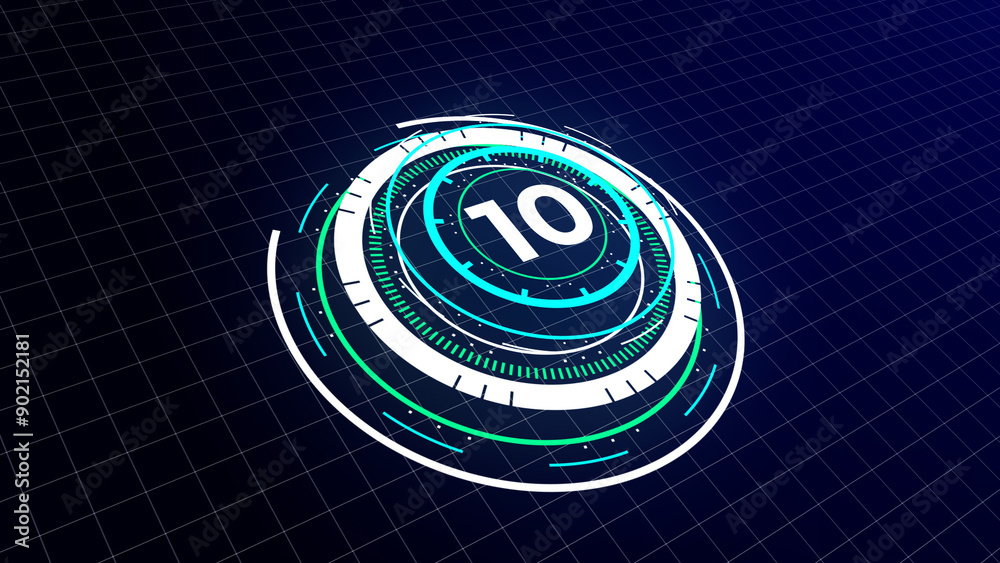 Circular Countdown Stock Template | Adobe Stock