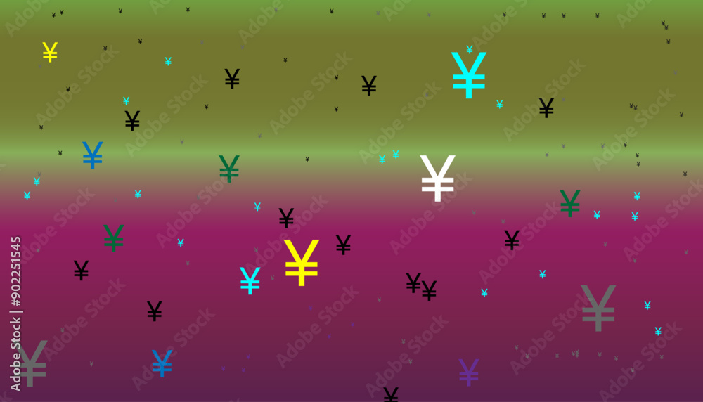 Yen symbols of different sizes and opacity seamless background pattern ...
