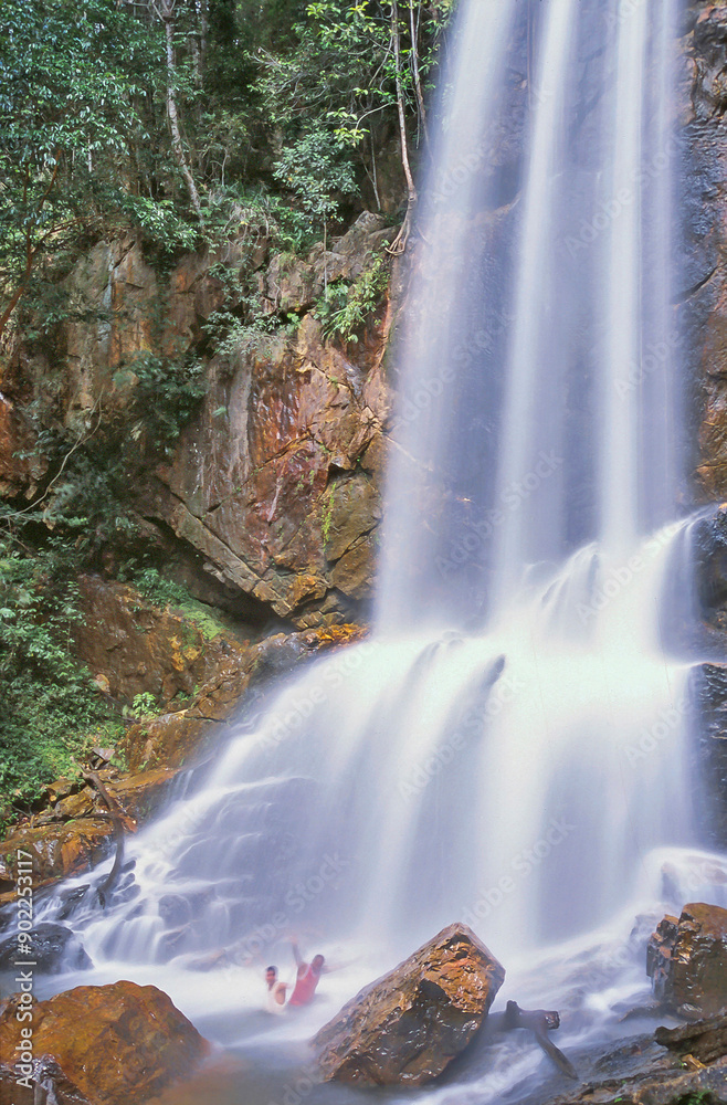 Tororó Waterfall, it is a popular place for abseiling and hiking. A ...
