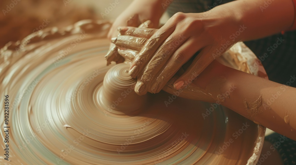 Clay artistry: pottery, practice of molding clay into various forms ...