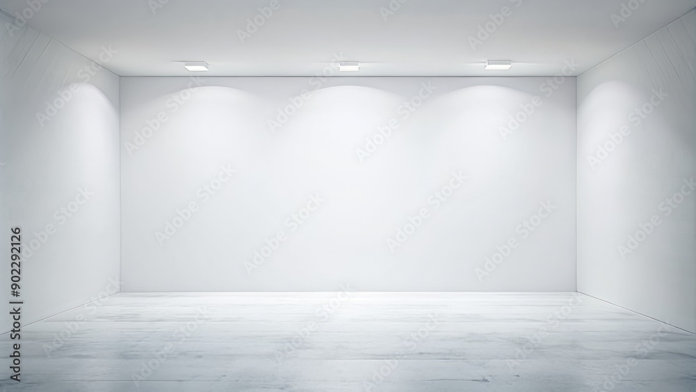 Empty space with a clean white background, waiting for models or ...