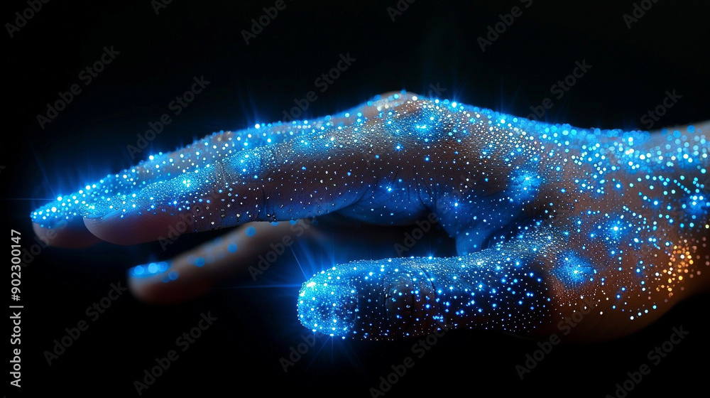 hand points toward a digital transformation concept, symbolizing ...