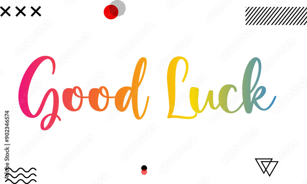 Good Luck, Good luck symbol. Wooden blocks with words Good luck ...