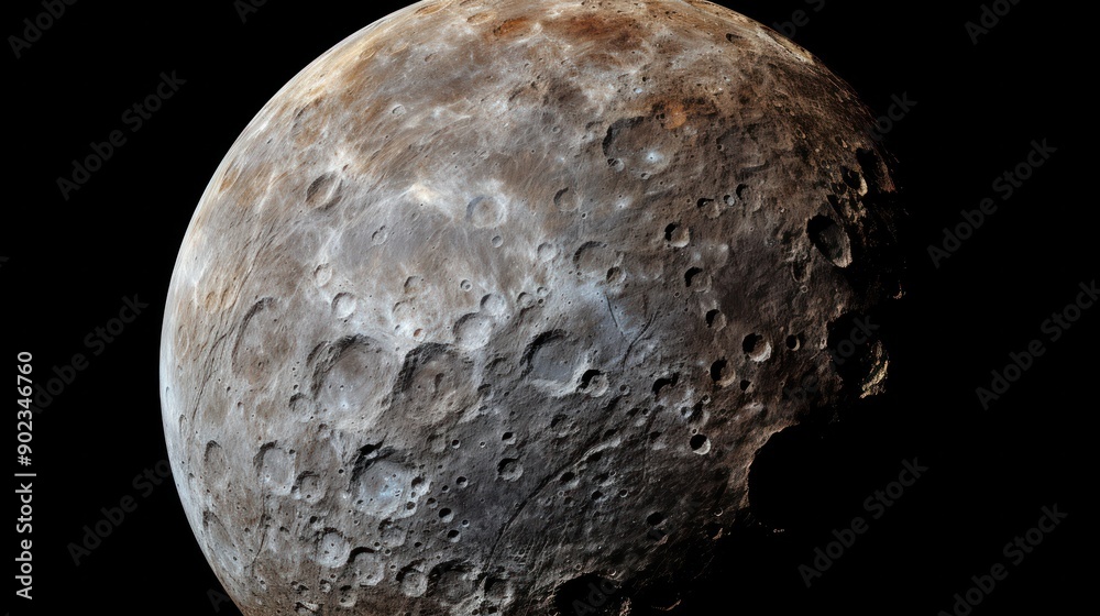 A high-resolution image showing the close-up surface of Ceres ...