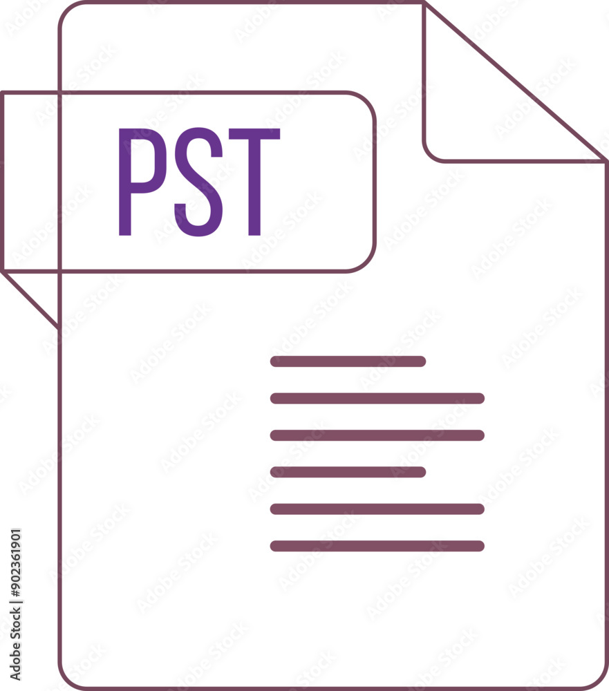 PST ip icon black outline Stock Vector | Adobe Stock