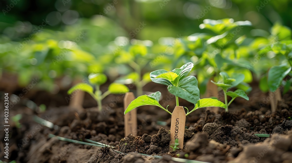 Biodegradable plant markers, labeling herb garden rows, more clarity ...