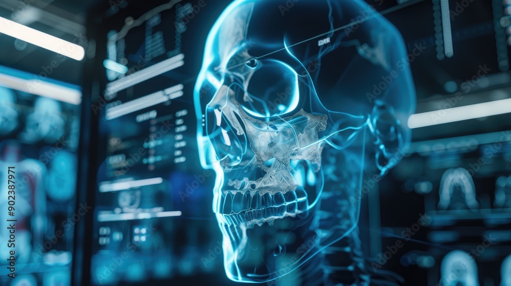 Nose X-ray screen for plastic surgery and treatment, Ai medical ...