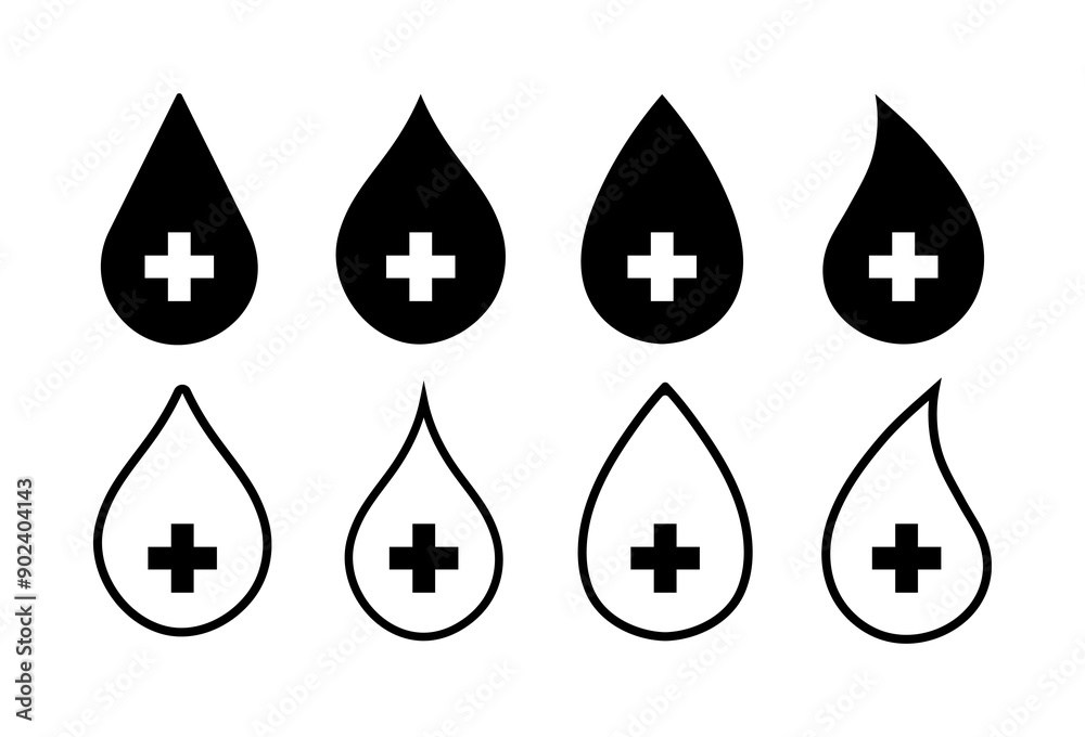 Healthcare wash hands safety or blood donate sign symbol. Health water ...